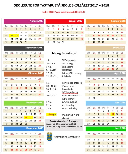 Tastarustå Skole - Skoleruten